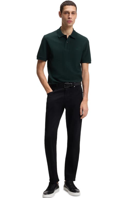 BOSS pallas solid cotton piqué polo
